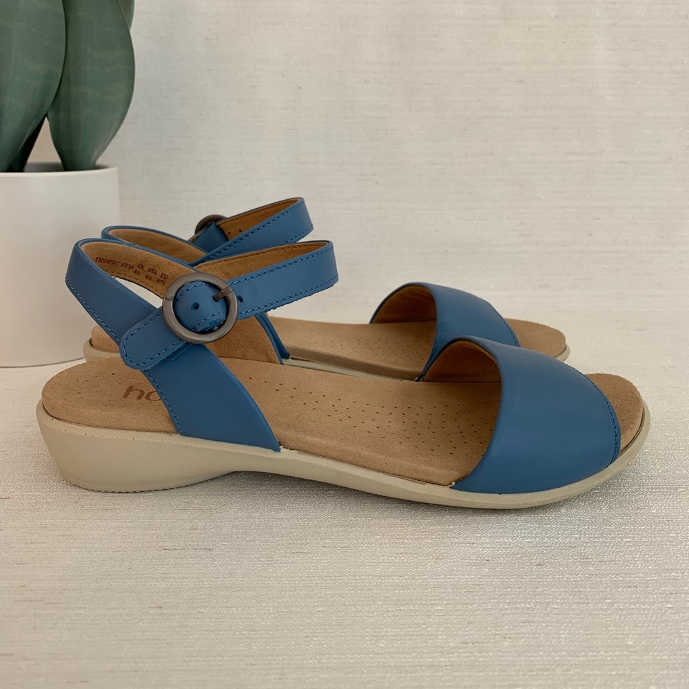 New Hotter Tropic French Blue Leather Strap Comfort S… - Gem